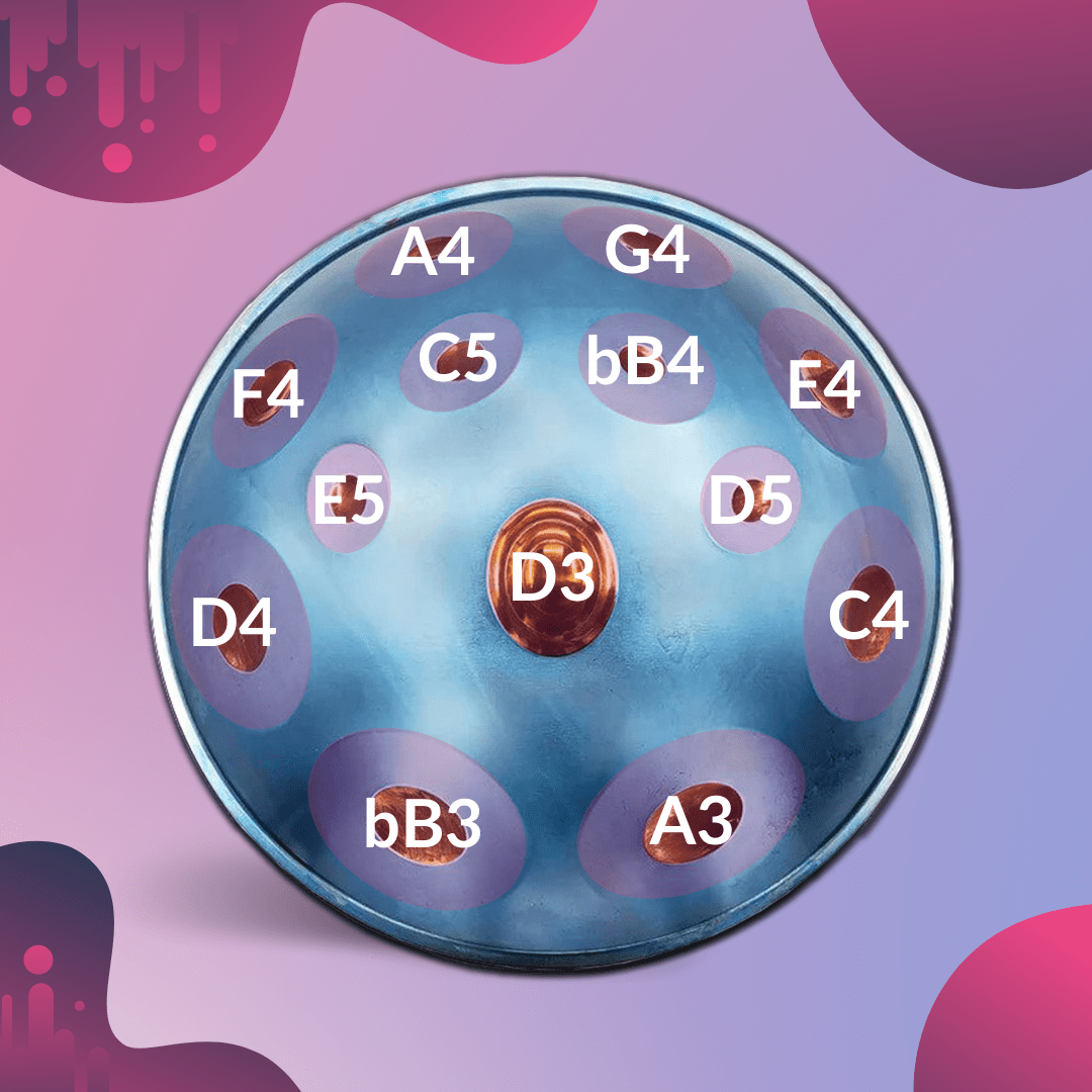 CosmoPan - Handpan Blue Origins - 13 Notes - D Minor