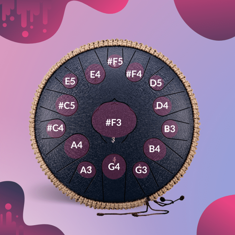 Steel Tongue Drum Carbon Steel 15 notes 36cm - C Major